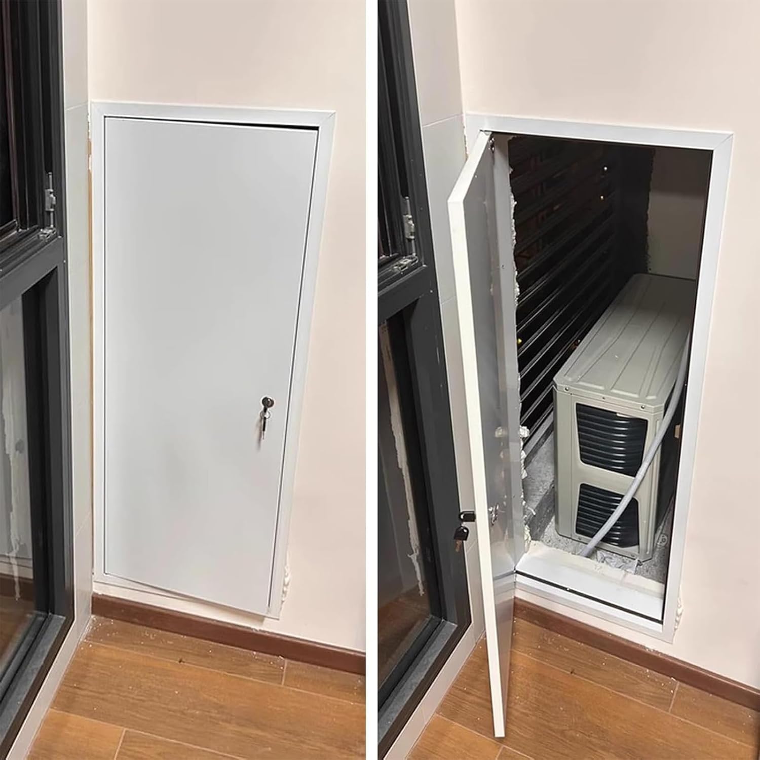 Lockable Attic Access Door With Keys, Commercial Recessed Metal Access ...