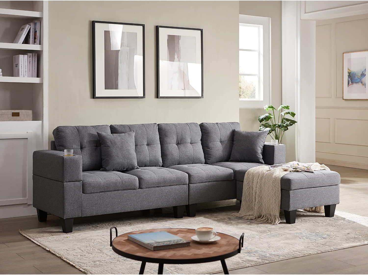 Amazon.com: DHHU Modular Sectional Sofa L Shaped Couch Set, Convertible ...