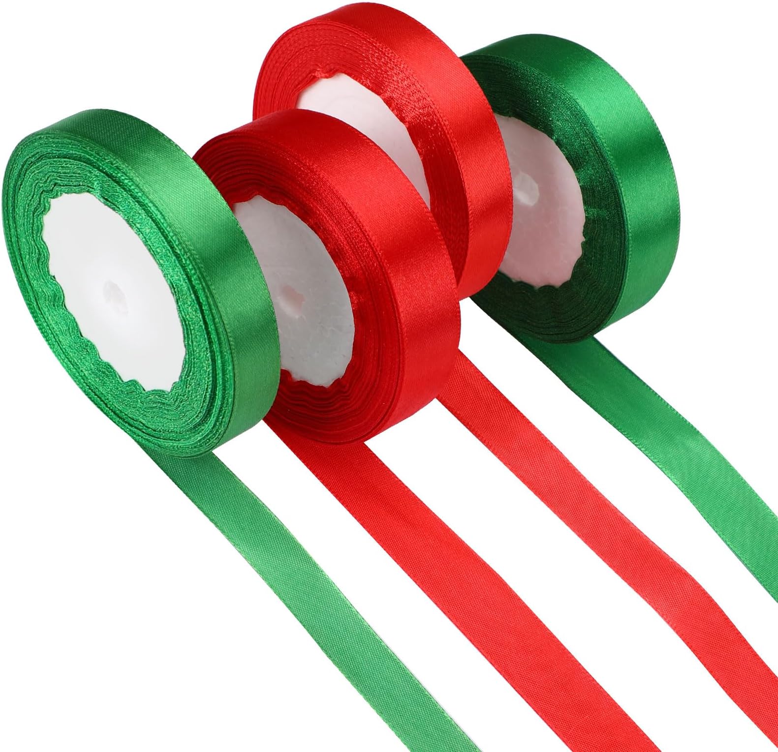 Amazon.com: LaBois 150 Yards 3/8" Christmas Ribbon for Gift Wrapping, 6 ...