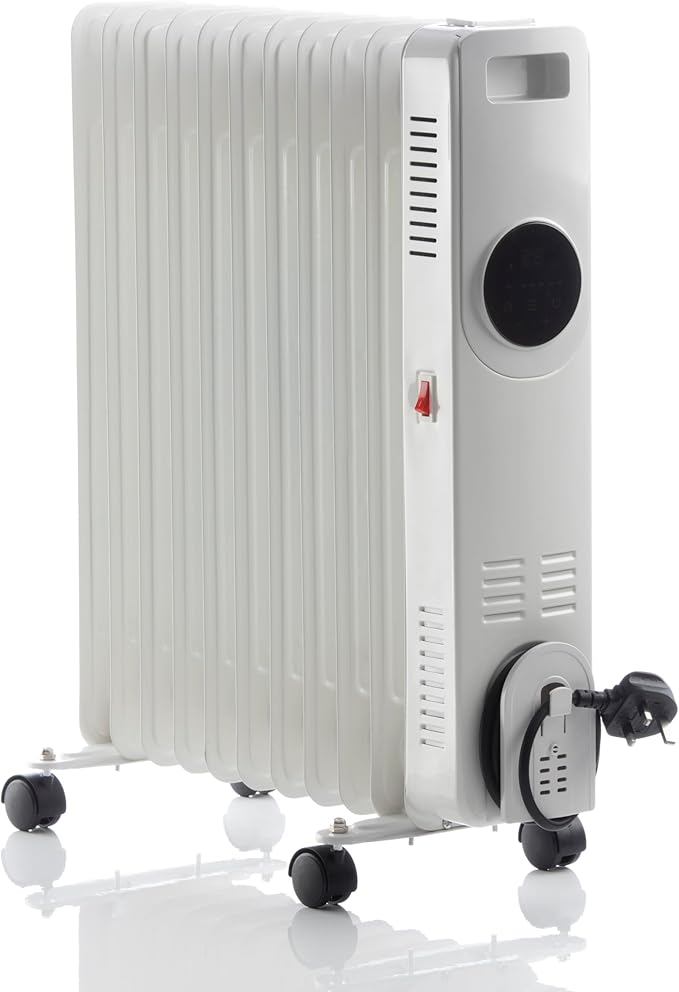 Daewoo Oil Filled Radiator, 2500W, Ideal For Larger Rooms, Enhanced ...