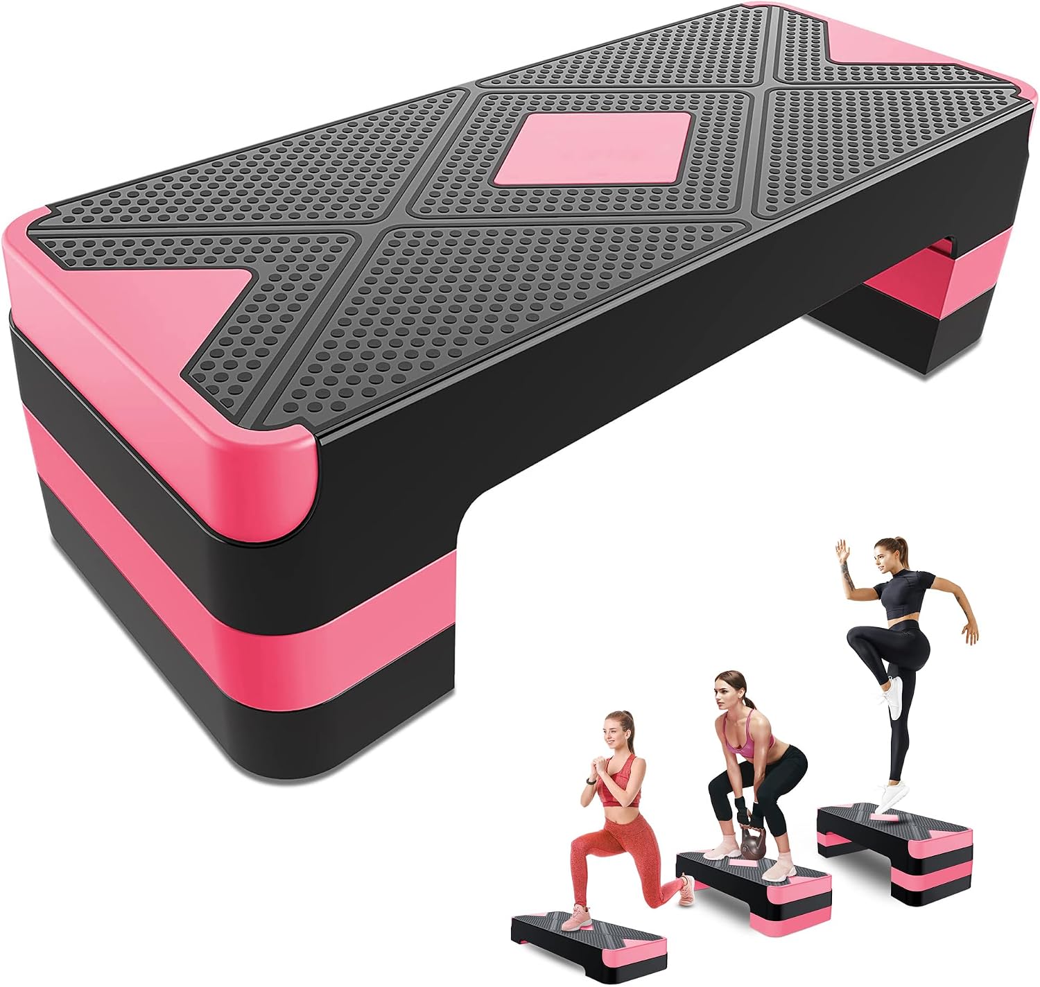Ucootifly Aerobic Exercise Step Adjustable Aerobic Stepper for Exercise ...