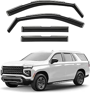 GrandWheel Co Smoke Tinted in-Channel Side Window Vent Visor Deflectors ...