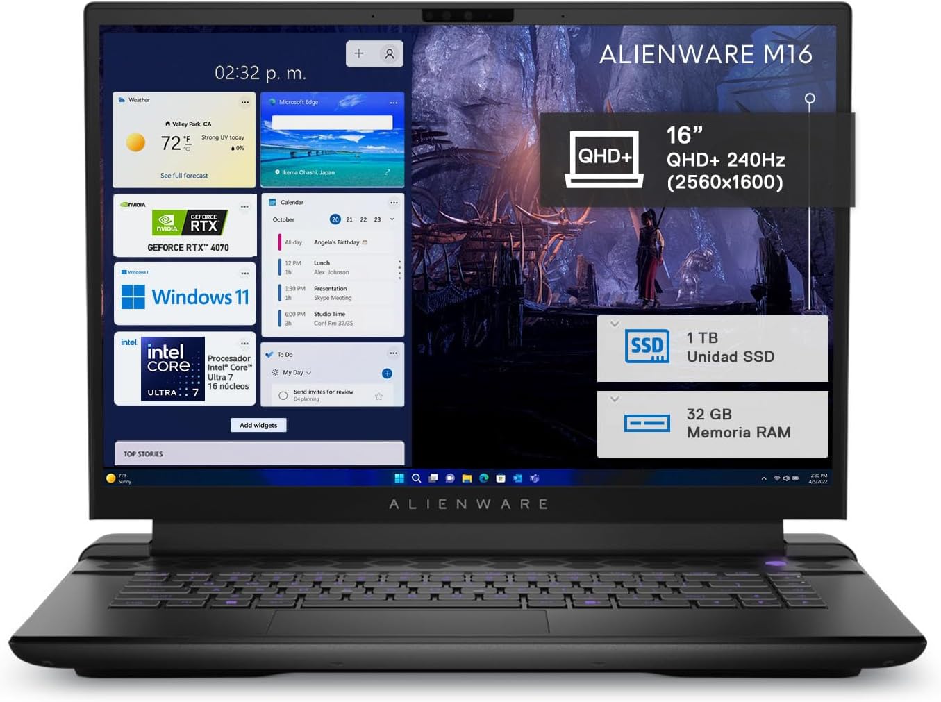 Alienware X16 R2 - Portátil para juegos - visualización QHD+ de 16 ...