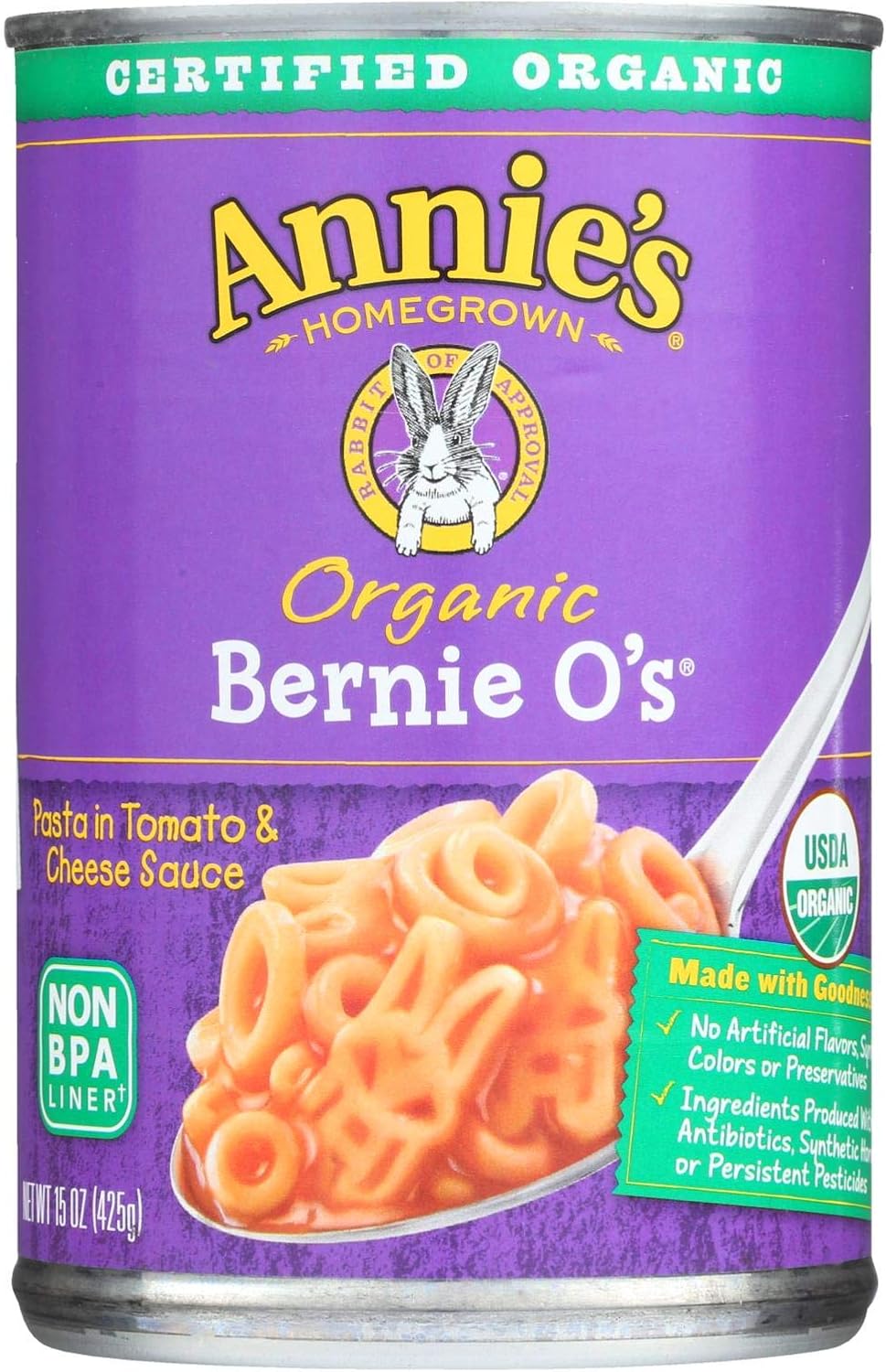 Amazon.com : Annie's Homegrown Bernie O's with Tomato & Cheese, 15 ...