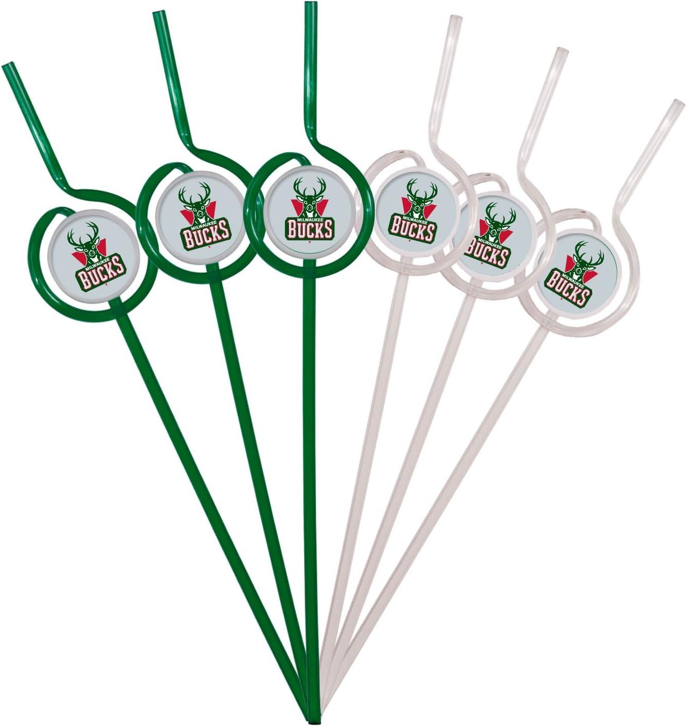 Amazon.com: NBA Milwaukee Bucks Six Pack Team Sip Sport Straws : Health ...