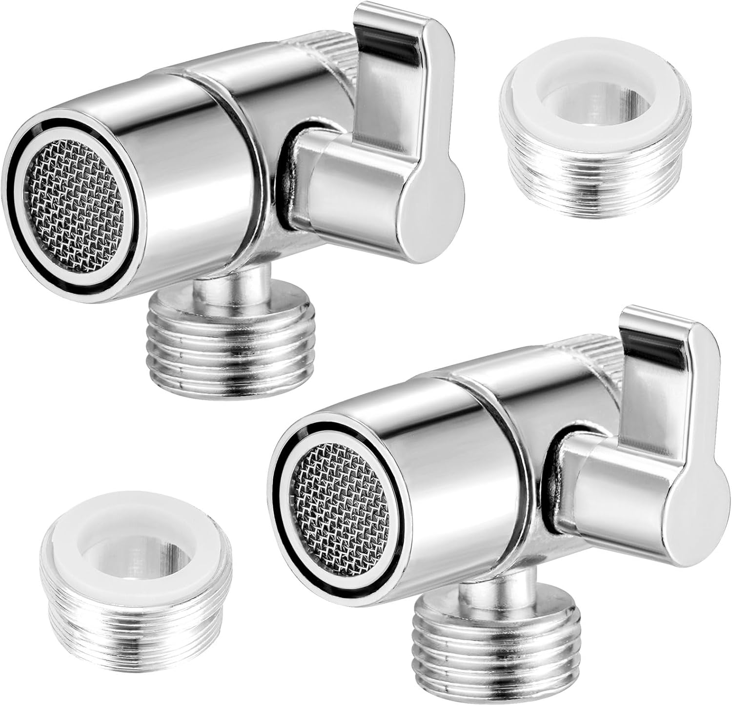 All Brass Faucet Diverter Valve with Aerator, 2 Pack Faucet Diverter ...
