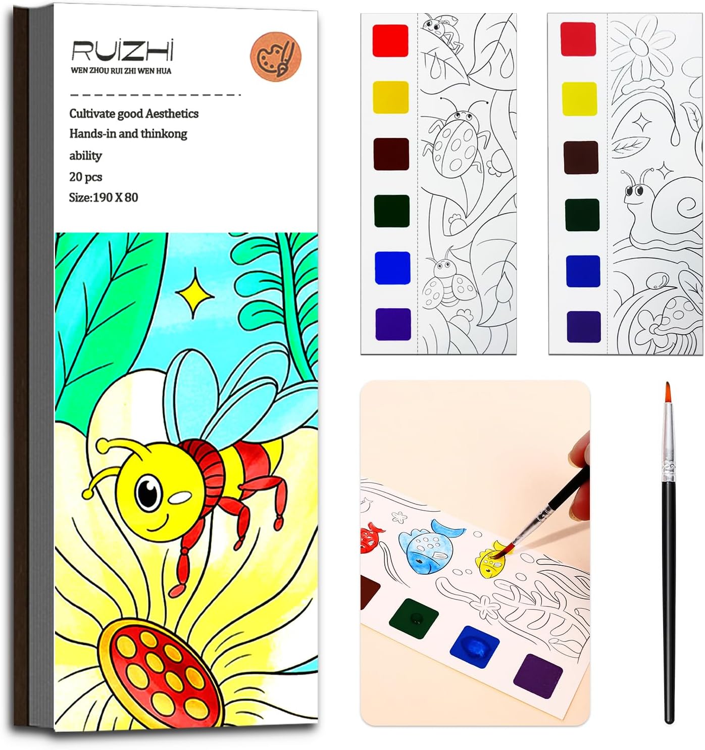 Amazon.com: Pocket Watercolor Painting Book,Water Coloring Books for ...