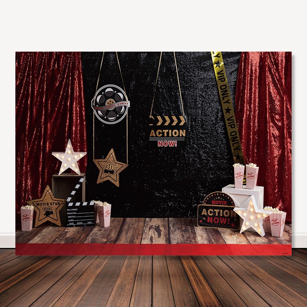Amazon.com : Bellicremas Movie Backdrop for Photography Red Carpet ...