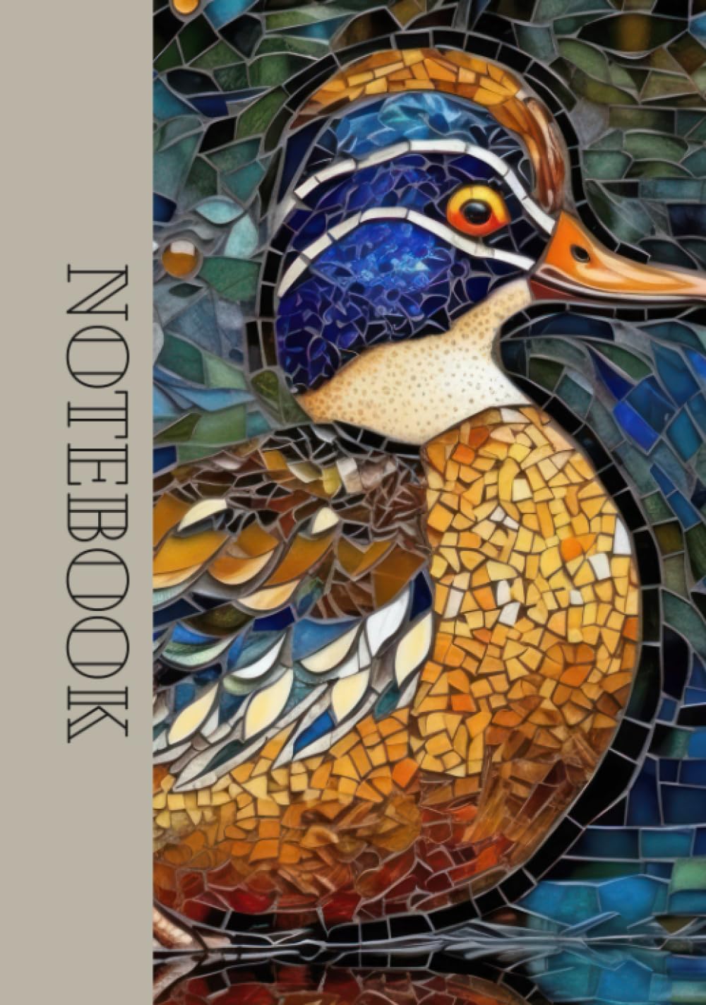 Amazon.com: Bird Mosaic Hardback Notebook - 7x10 Inches, 100 Lined ...
