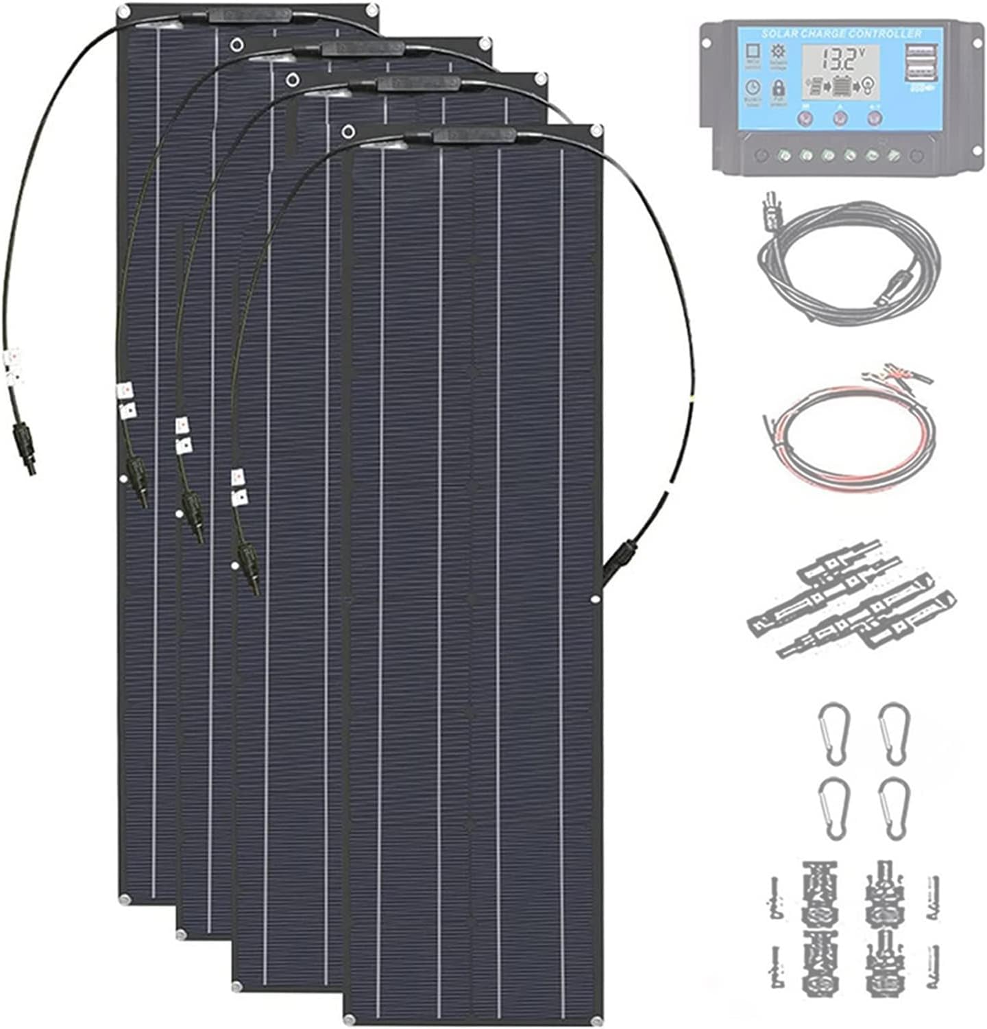 BAISHIFA Panneau Solaire Flexible 200w 400w 800w 18v Module Photovoltaïque Monocristallin pour ...