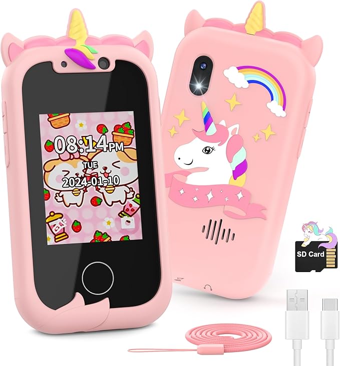Ashfly 2.4" Phone for Kids Age 3-10, Kids Smart Phone for Girls ...
