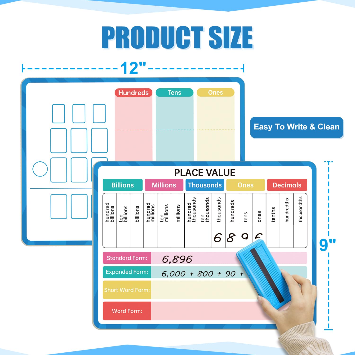 Printable Place Value Chart To Billions Place Value Charts To Billion