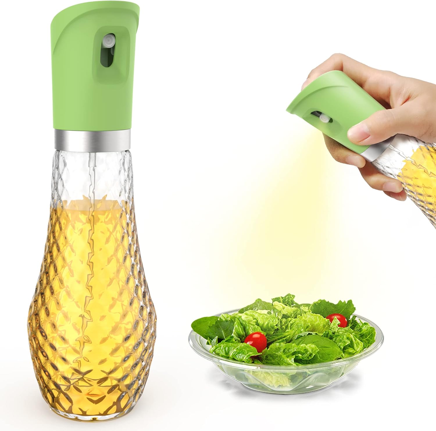Amazon.com: Eassemrack Olive Oil Sprayer Mister, 260ml Crinkle Glass ...
