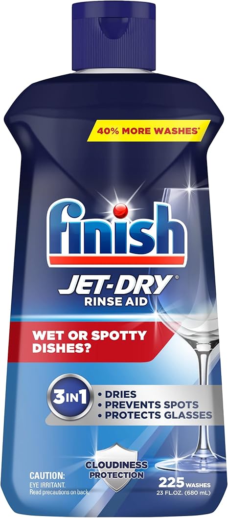 Amazon.com: Finish Jet-Dry Liquid Rinse Aid, Dishwasher Rinse and ...