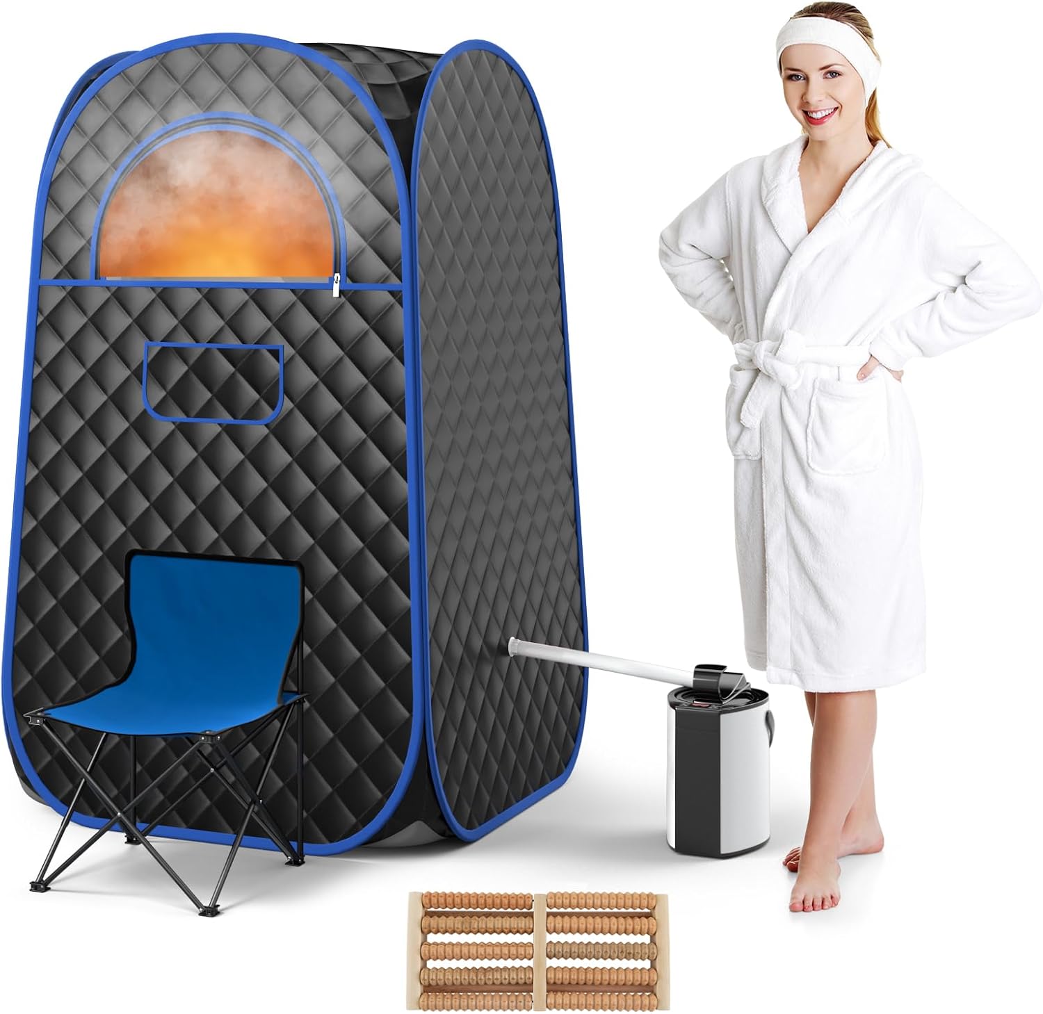 Amazon.com : COSTWAY Portable Steam Sauna, Full-Body Personal Sauna ...