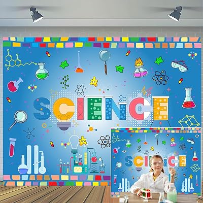 10x8 ft Science Chemical Party Backdrop Blue Cartoon Australia | Ubuy