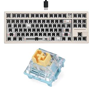 Amazon.com: EPOMAKER x Feker Galaxy80 Wired Gaming Keyboard Kit + 105 ...