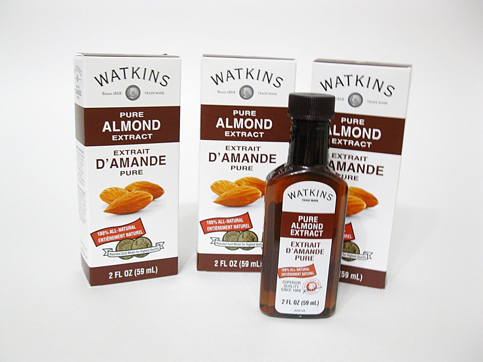 Amazon.com: Watkins, Extract, Pure Almond, 2oz Bottle (Pack of 3 ...