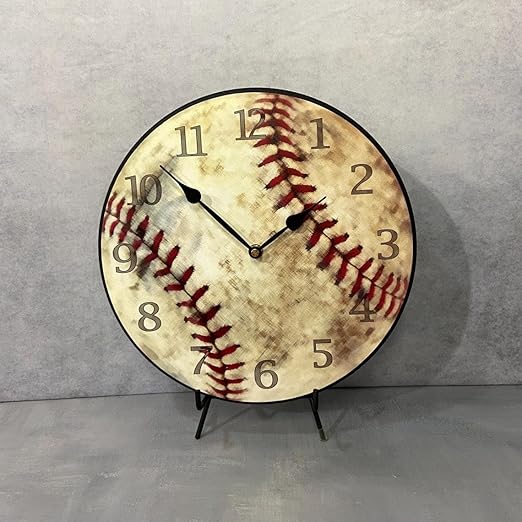 Amazon.com: Baseball Wall Clock | Ultra Quiet Quartz Mechanism | Hand ...