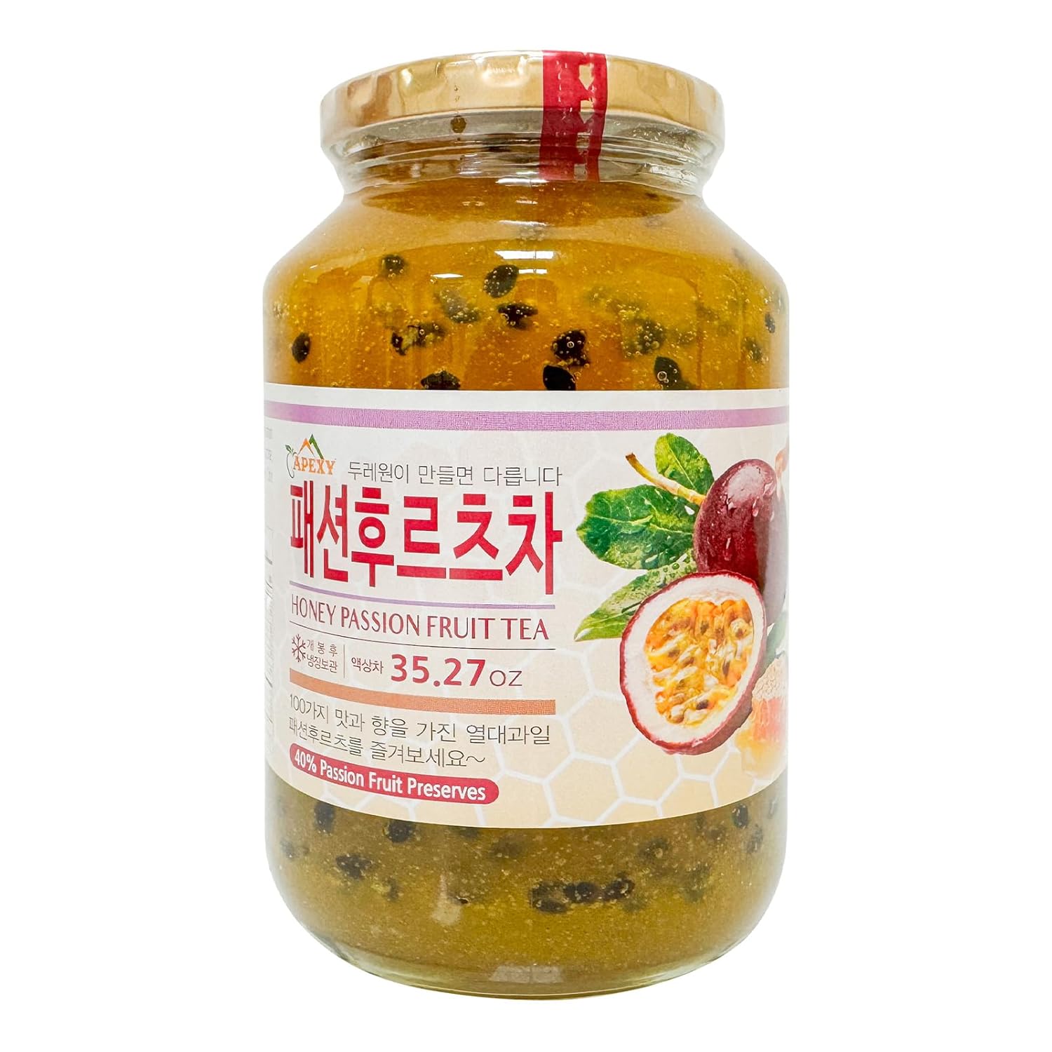 Amazon.com : Apexy Authentic Korean Honey Passion Fruit Tea ...