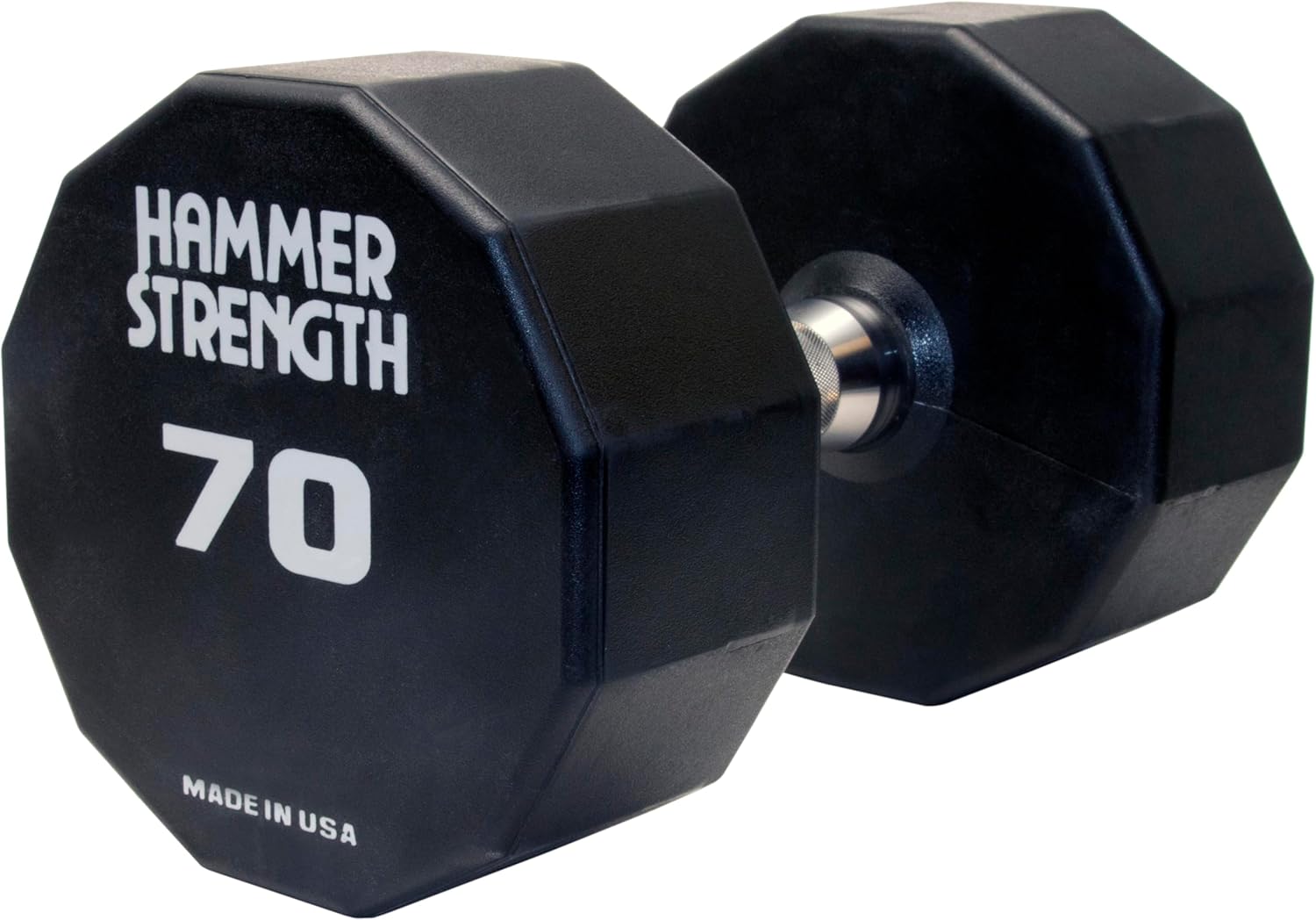 Amazon.com : Hammer Strength 12 Sided Urethane Dumbbell 70Lb (1 ...