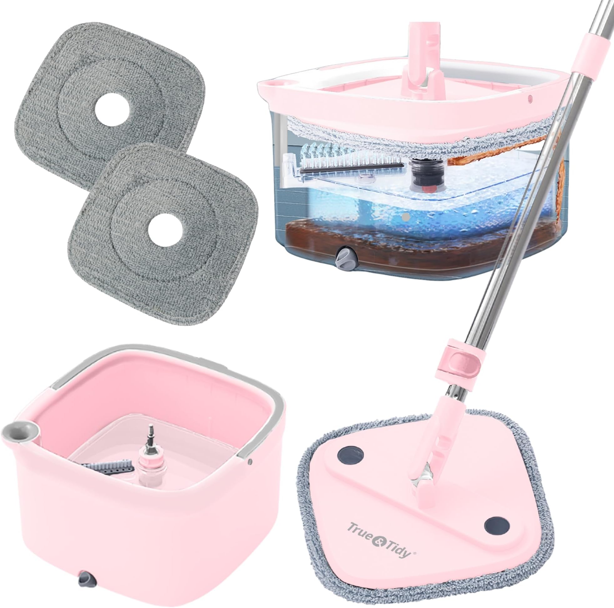 Amazon.com: KYDIFS Pink Mop and Bucket Set(Pink) : Health & Household