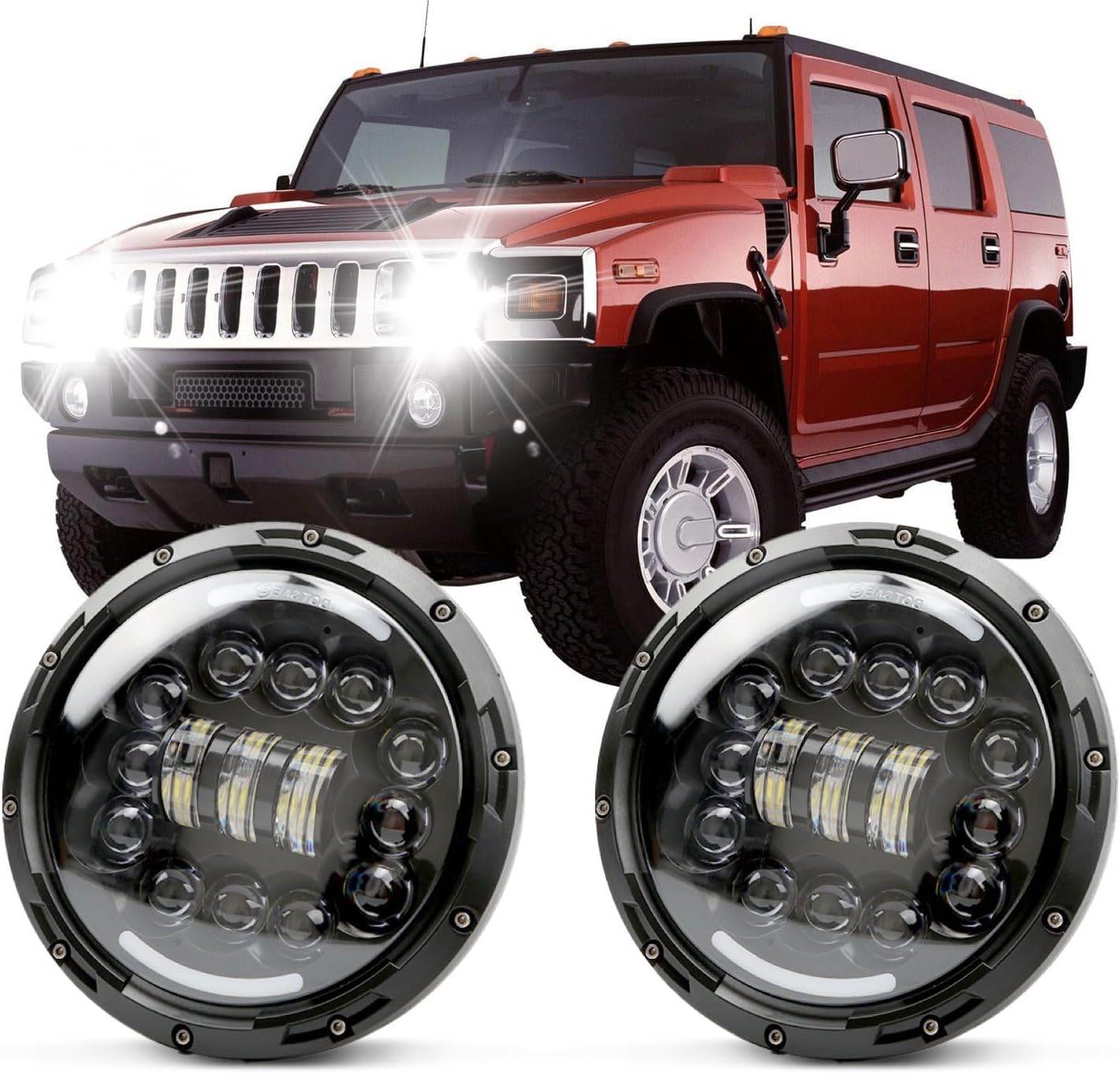 Amazon.com: D-Lumina Smoked Len 3-Row Full LED Front Corner Side Marker Lights for Hummer H2 ...
