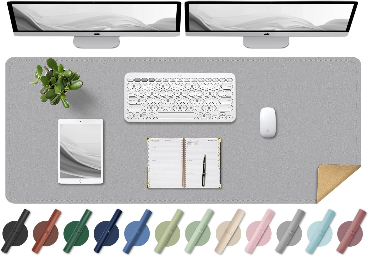 Amazon.com : BLESWIN Large Desk Pad, 47.2'' x 23.6'', Office Desk Mat ...