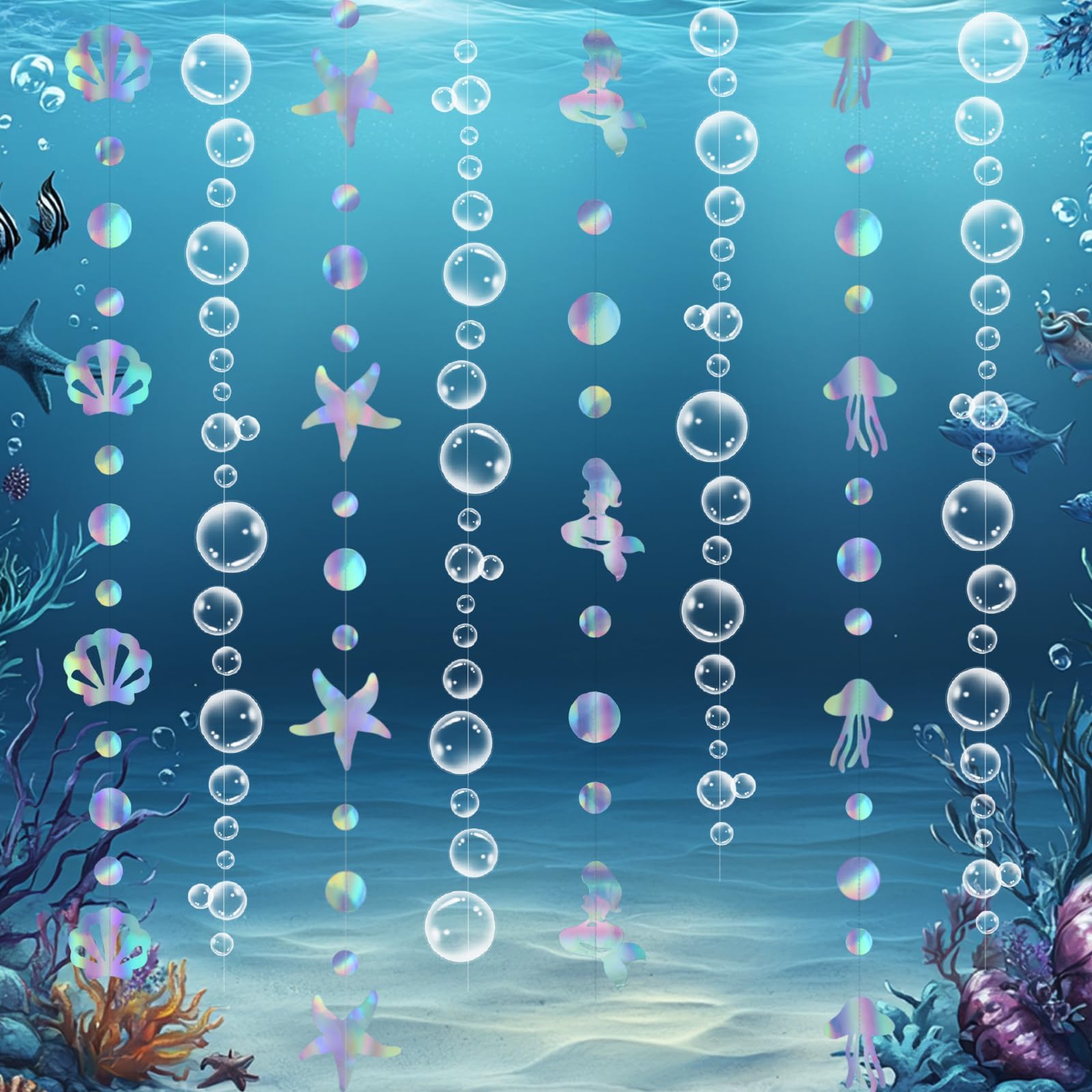 Amazon.com: TISTON Under The Sea Bubble Garland, 4 Strings Bubble Decor ...