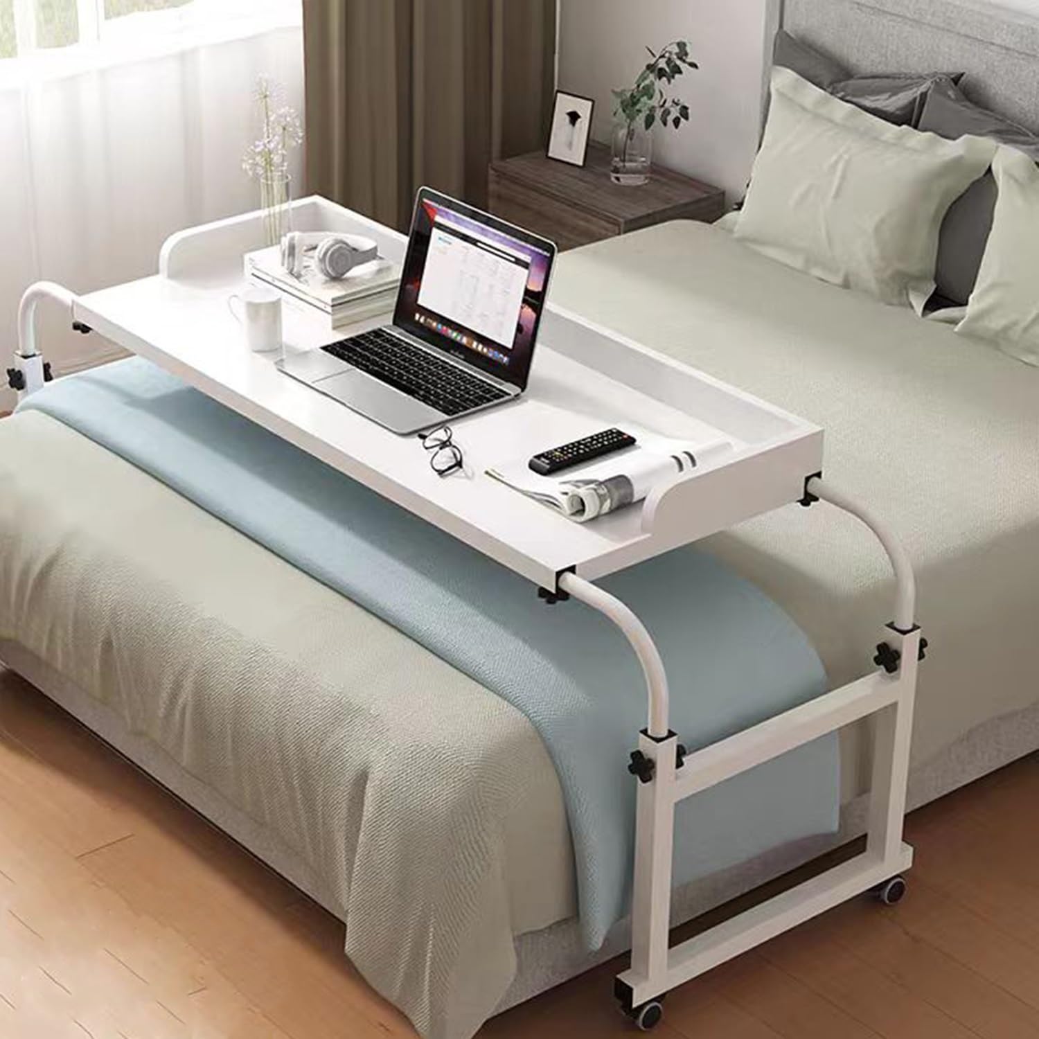 Amazon.com: King Size Over-Bed Table, Rolling Hospital Tables ...