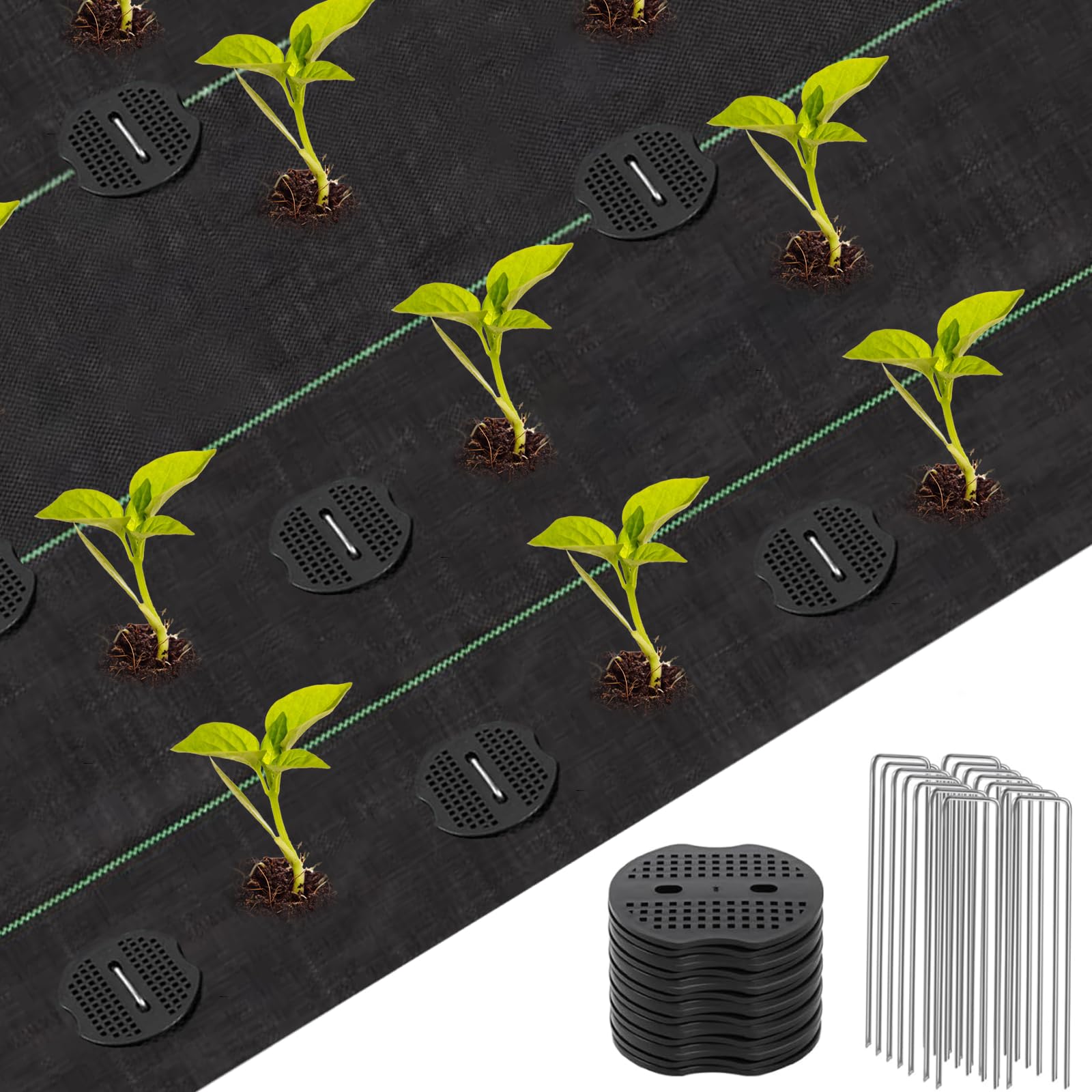 Amazon.com : Retainbre 4 x 50ft Garden Weed Barrier Fabric Landscape ...