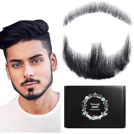Amazon.com : Fake Beard Realistic 100% Human Hair Full Hand Tied Facial ...