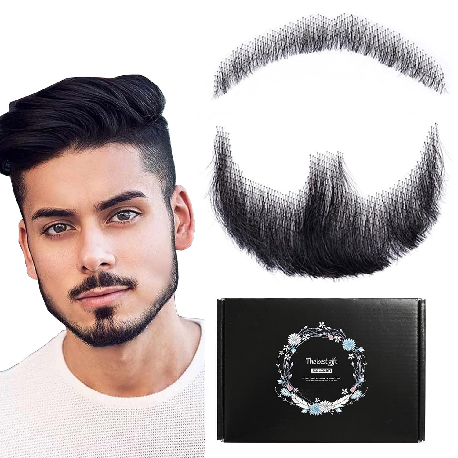 Amazon.com : Wiiyita Fake Beard Realistic 100% Human Hair Full Hand ...