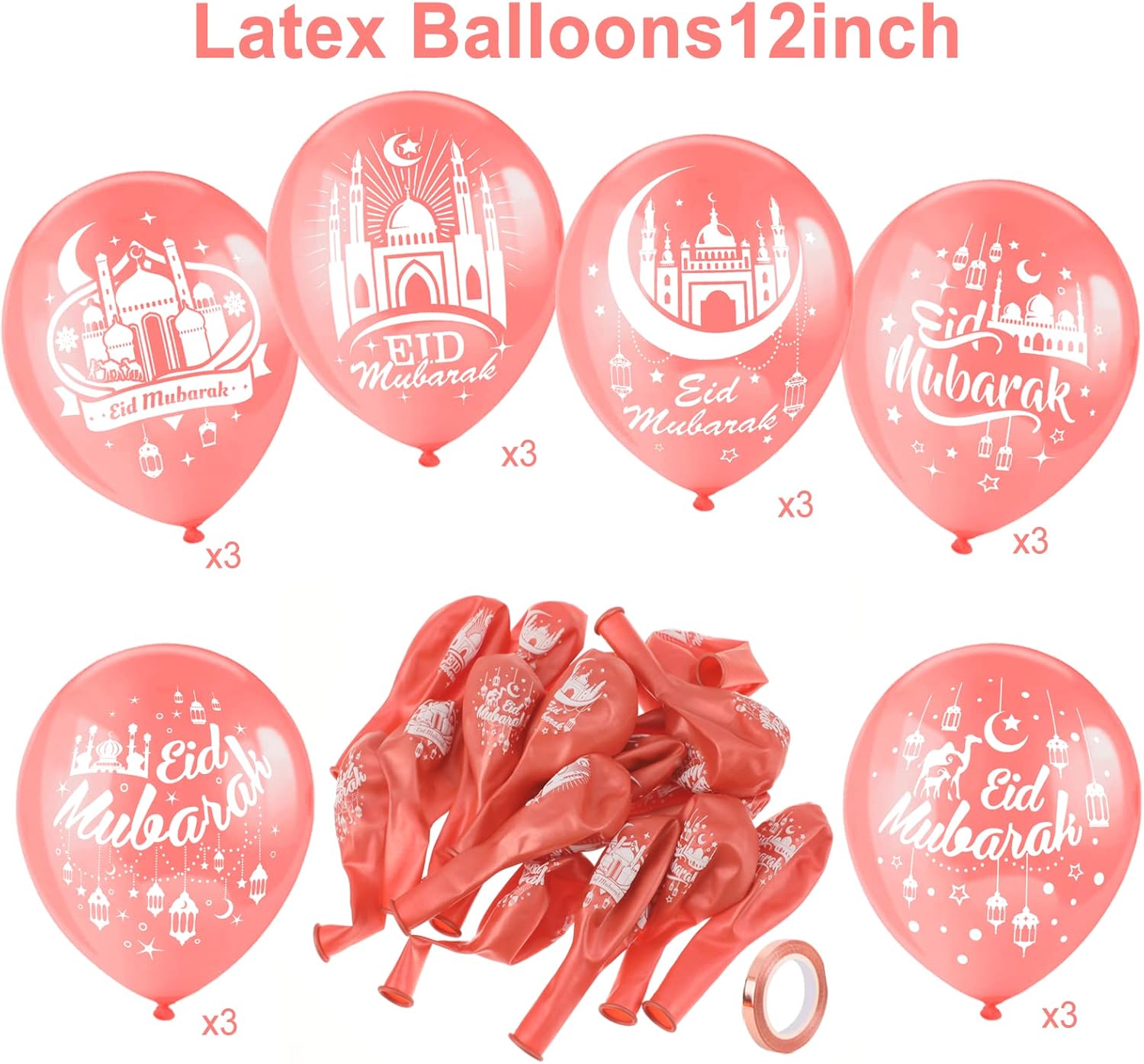 HOWAF Eid Mubarak Balloons Eid Decorations, Eid Balloons Eid Mubarak ...