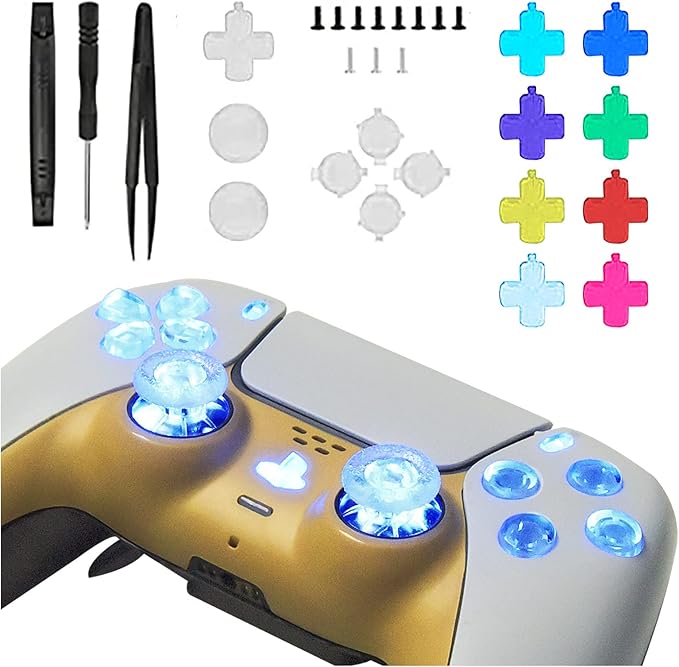 PS5 Controller Led Light Kit, 8 Multi Colored Glowing ps5 Controller ...