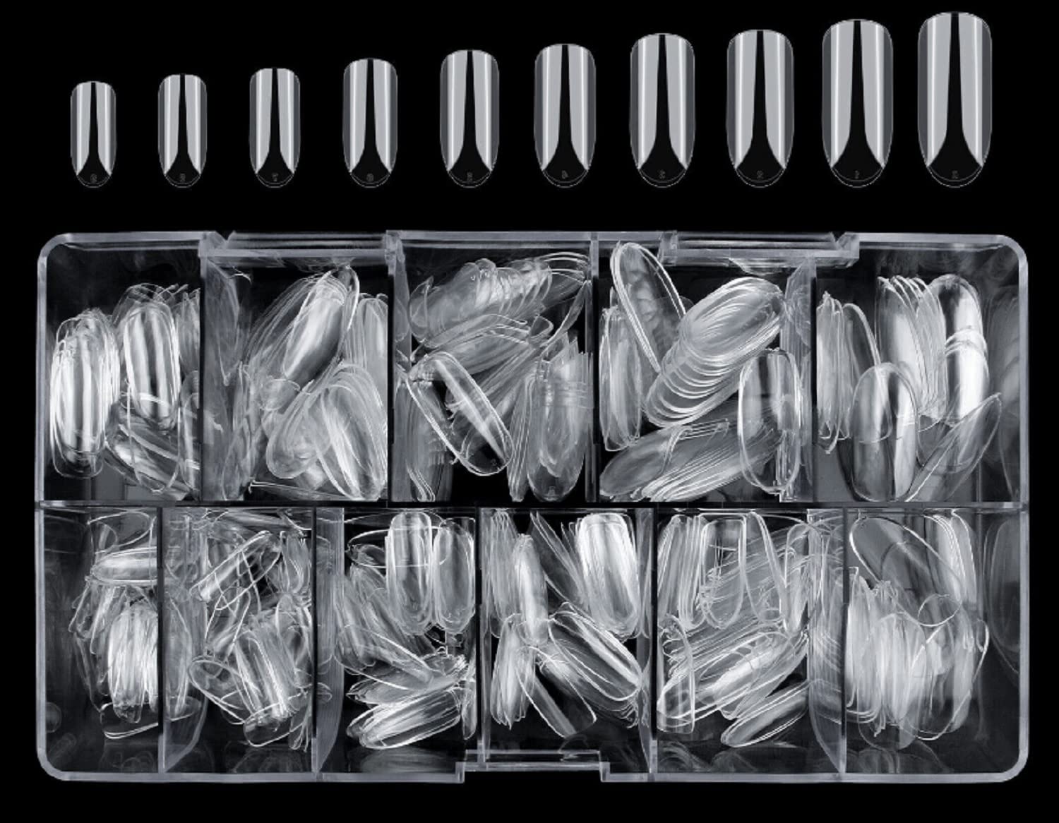 Amazon.com: 7 Star Nails Clear Full Pre Shaped for Soft Gel Nail Tips ...