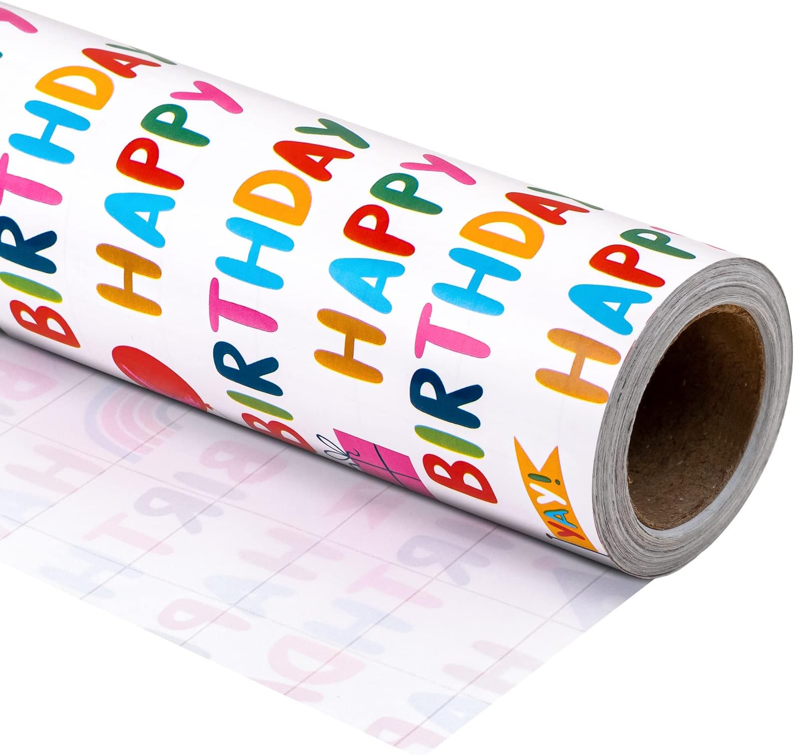 Amazon.com: American Greetings 175 sq. ft. Reversible Wrapping Paper ...