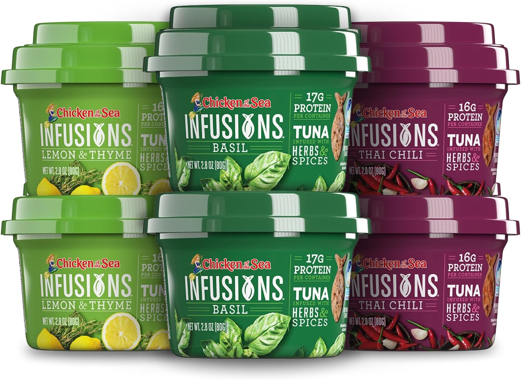 Amazon.com : Chicken of the Sea Infusions Tuna, 2.8 Ounce Cups (Pack of ...
