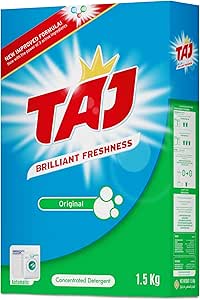 Taj Washing Powder- Laundry Detergent Powder - Deep Cleaning Original ...
