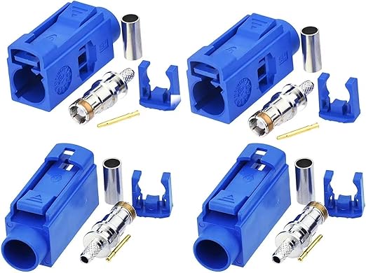 Amazon.com: 4Pcs Fakra C Female Crimp Connector 50ohm Fakra C GPS ...