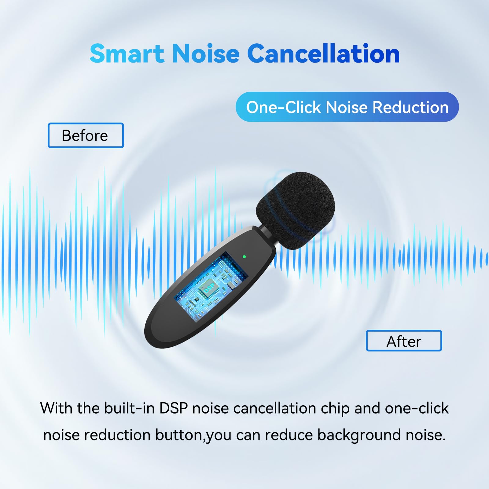 Snapklik.com : MAXTOP 3 In 1 Mini Microphone Wireless Lavalier ...