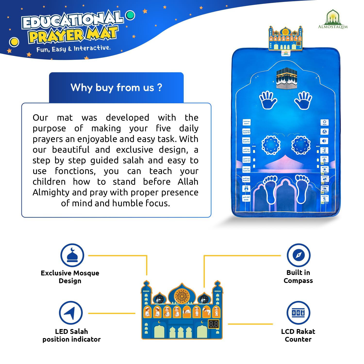 Educational Prayer Mat Interactive Prayer Mats For Kids Built In ...