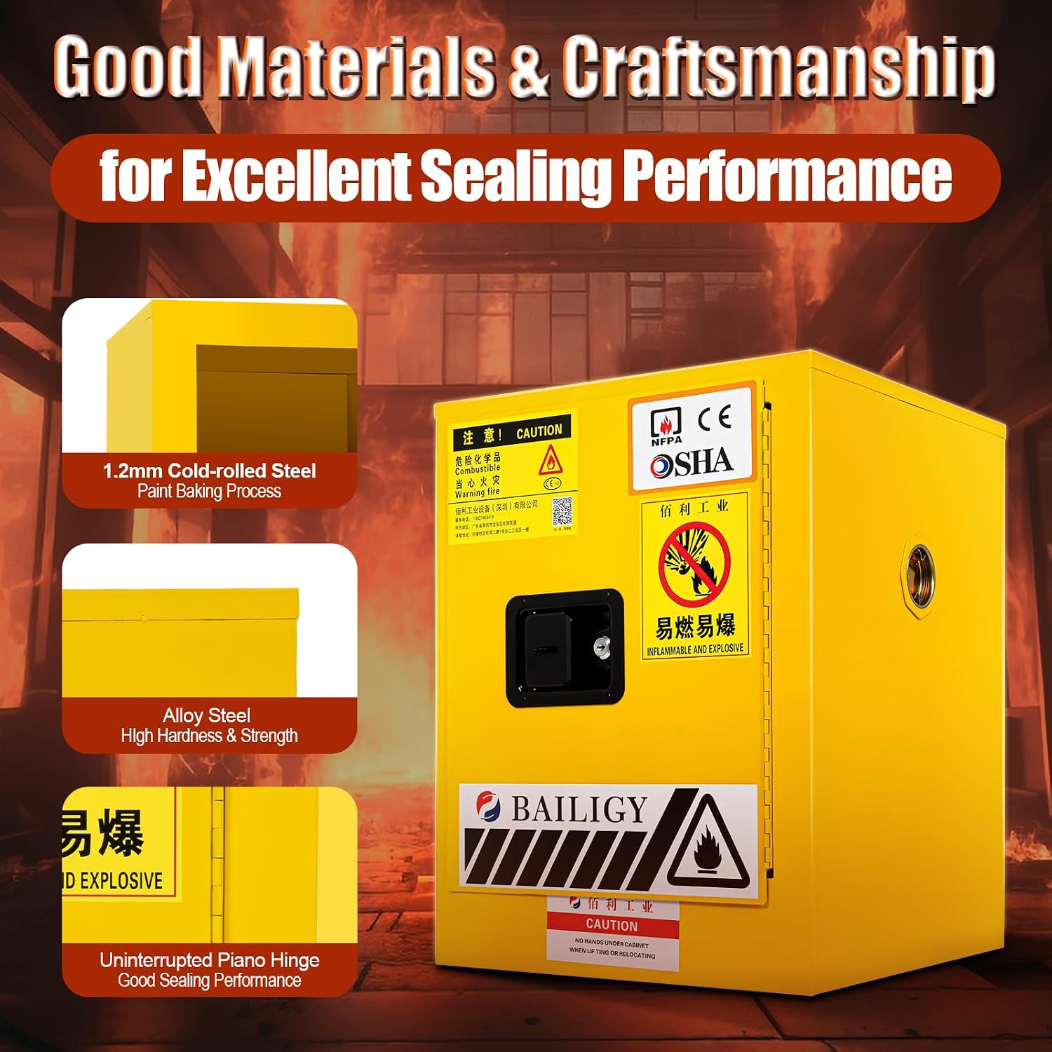 Flammable Safety Cabinet with Adjustable Shelf - Philippines | Ubuy