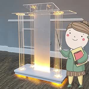 Amazon.co.jp: Acrylic Pulpit Stand Portable, Tables, Rolling Stands ...
