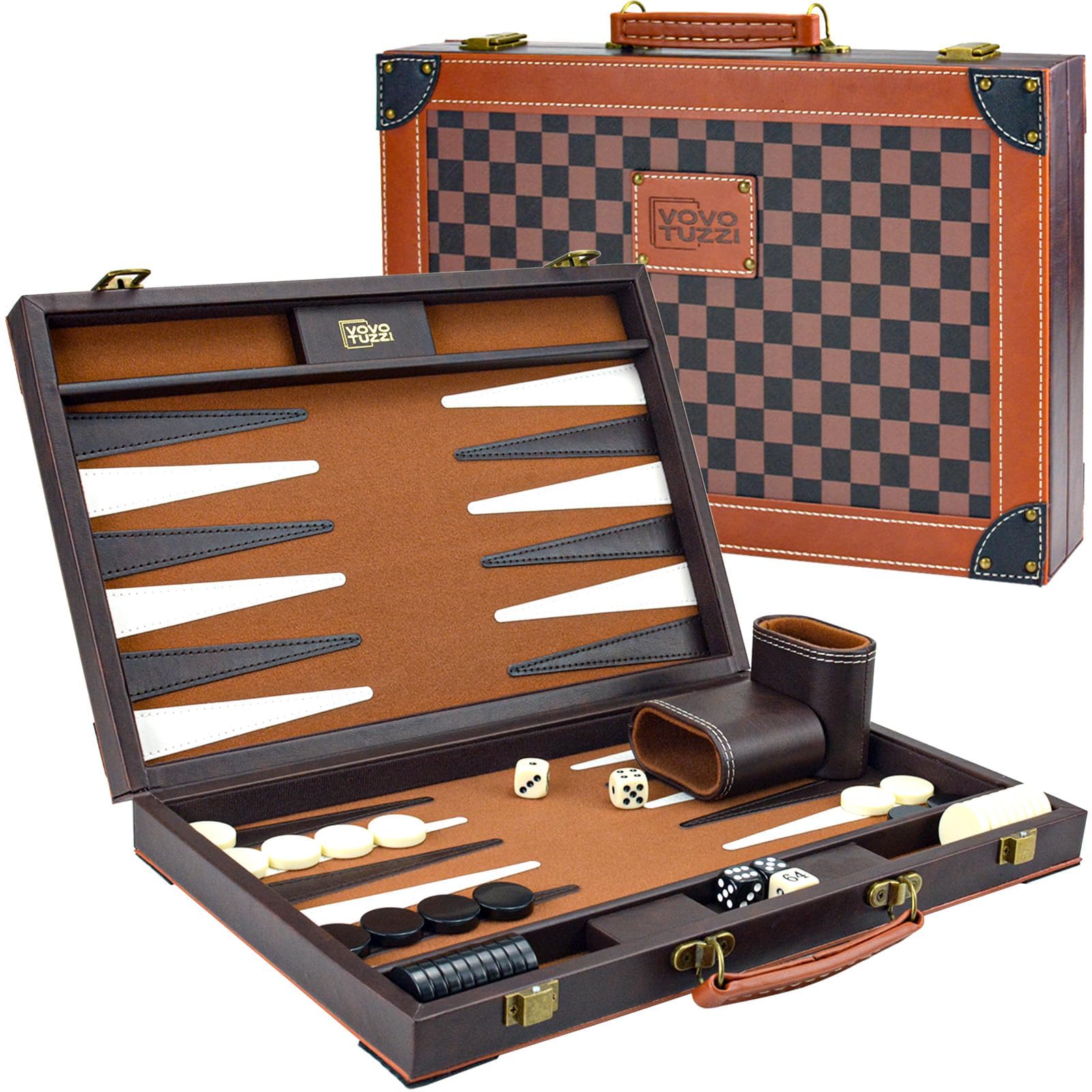 Amazon.com: VOVOTUZZI Backgammon, Backgammon Sets for Adults, 15" Backgammon Board Games, Large ...