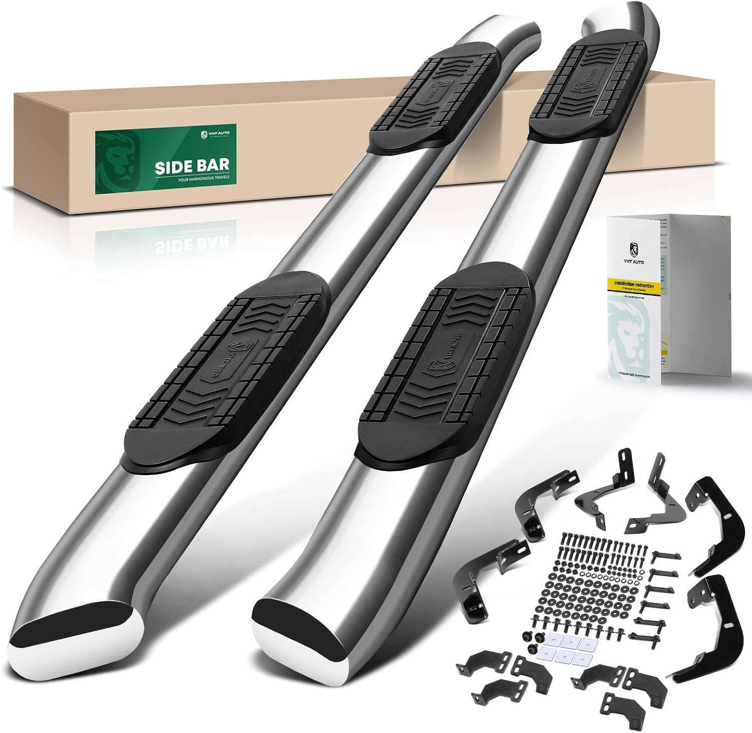 Amazon.com: YHTAUTO 6" Running Boards Side Steps Compatible with Dodge ...