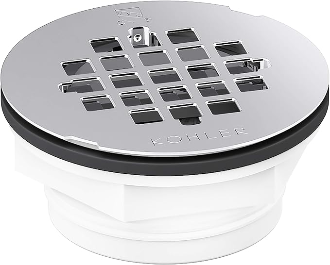 KOHLER K-22676-S Round PVC Shower Receptor Drain, Stainless Finish ...