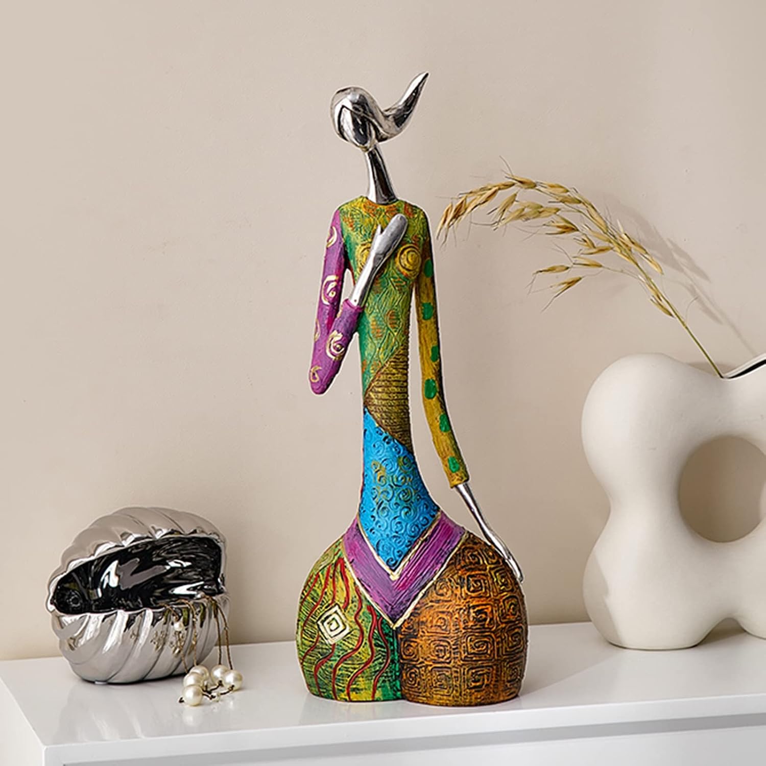 Tuklye Abstract Art Woman Sculpture Figurines for Interior Resin Statue ...