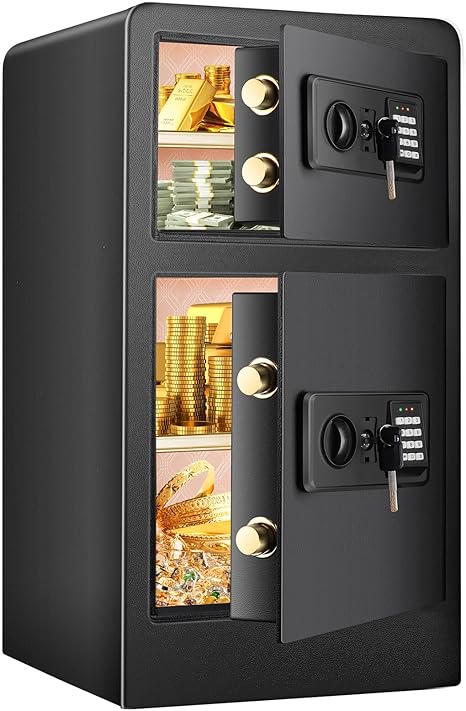 Super Large Safe Box Fireproof Waterproof with Double Safe, Heavy Duty Anti-Theft Home Security ...