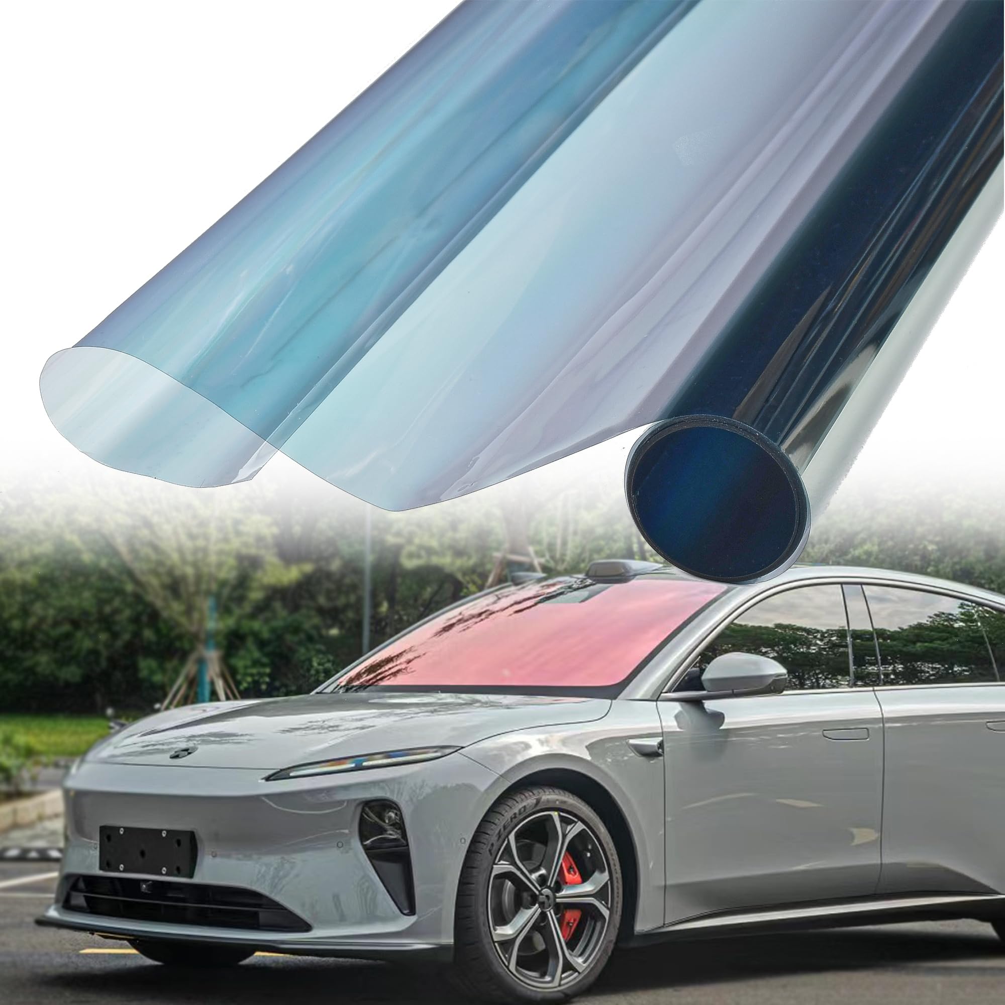 Amazon.com: AuMoHall Chameleon Red Blue Car Front Window Tint 78% VLT ...